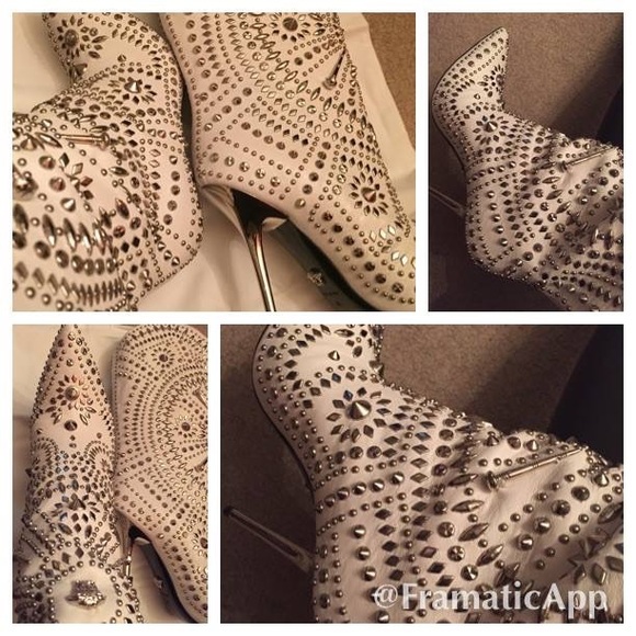 Versace | Shoes | White Versace Boots | Poshmark